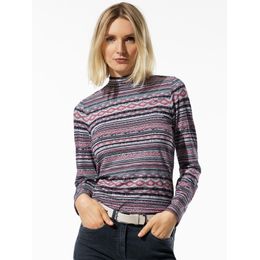 Walbusch Stehbundshirt Strickmuster