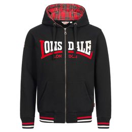 Lonsdale Sweatjacke 'Nateby' Herren Gr&ouml;&szlig;e XXL rot / schwarz / wei&szlig;