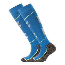 Ewers Socken M&auml;dchen Gr&ouml;&szlig;e 31/34.5 aqua / anthrazit / hellgrau
