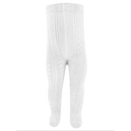 Ewers Tights 'Traforato' girl size 110/116 White