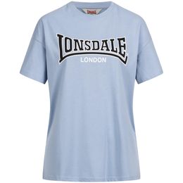 Lonsdale Shirt 'Ousdale' Damen Gr&ouml;&szlig;e M pastellblau / schwarz / wei&szlig;