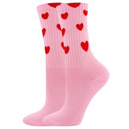 Ewers Socken 'Hearts' Damen Gr&ouml;&szlig;e 36/38 pink / rotviolett