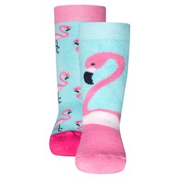 Ewers Socken M&auml;dchen Gr&ouml;&szlig;e 25/26 aqua / pink / schwarz