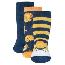 Ewers Socken M&auml;dchen Gr&ouml;&szlig;e 29/30 dunkelblau / gelb / orange / wei&szlig;