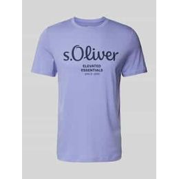 s.Oliver RED LABEL Regular Fit T-Shirt aus reiner Baumwolle mit Statement-Label-Print