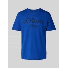 s.Oliver RED LABEL Regular Fit T-Shirt aus reiner Baumwolle mit Statement-Label-Print