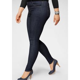 LEVI'S® PLUS Skinny-fit-Jeans LEVI'S PLUS "720 High-Rise" Gr. 16 (46), Länge 29, blau (rinsed), Damen, Denim/Jeans, Obermaterial: 78% Baumwolle, 12% Lyocell, 7% Elastomultiester, 3% Elasthan, Jeans, mit hoher Leibhöhe