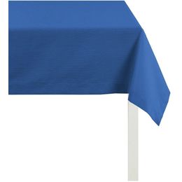 Tischdecke Apelt "4362 Rips - UNI" Gr. 4, blau, B:140cm L:250cm, Polyester, Baumwolle, Tischdecken, UNI-BASIC