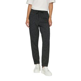 Jogger Pants s.Oliver, Damen, Gr. 46, N-Gr, grau (grau, schwarz), Obermaterial: 45% Viskose, 41% Polyamid, 9% Polyester, 5% Elasthan. Futter: 100% Polyester, meliert, casual, relaxed fit knöchellang, Hosen, mit elastischem Bund