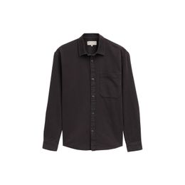 Tom Tailor Denim Herren Relaxed Fit Hemd mit Brusttasche, grau, Uni, Gr. L
