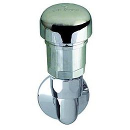 Aalberts SEPP Safe Rohrbelüfter 0006073 Bauform D DN 15, mit Wandanschlussbogen, Messing verchromt