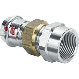 Viega Prestabo Verschraubung 643515 54 mm x Rp 2, Stahl unlegiert, flachdichtend, SC-Contur, Mehrkant