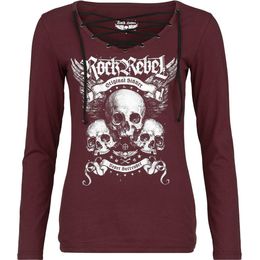 Rock Rebel by EMP Stay Awake Langarmshirt dunkelrot in L Q324-000103 M509347