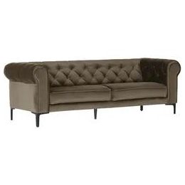 3-Sitzer GUTMANN FACTORY, braun, B:200cm H:75cm T:90cm, 100% Polyester, Sofas