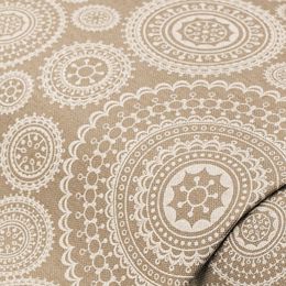 buttinette Dekostoff Patchwork "Mandala", natur/beige