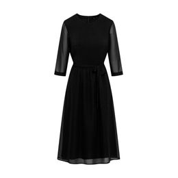 Quiosque Kleid '4VF004' Damen Gr&ouml;&szlig;e 36 schwarzmeliert Winterkleid