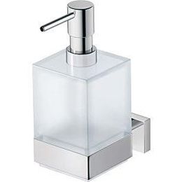 Duravit Karree Seifenspender 0099541000 7 x 12,4 cm, Wandmontage, Glas weiß matt, Halter chrom