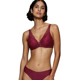 Schalen-BH Triumph "Body Make-Up Illusion Lace WP", Damen, Gr. 85, Cup F, rosa (woodrose), Microtouch, Spitze, Obermaterial: 51% Polyamid, 35% Polyester, 14% Elasthan, unifarben, leicht glänzend, feminin, BHs, Stretch-Spitze