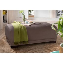 Hocker Home Affaire "Langeland", braun, B:120cm H:47cm T:70cm, Webstoff (100% Polyester), Filzoptik (100% Polyester), Struktur (100% Polyester), Hocker, passend zur Serie "Langeland"