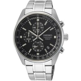 Chronograph Seiko "Seiko Chrono, SSB379P1", silber (silberfarben), Armbanduhren, Herren, Armbanduhr, Quarzuhr, Herrenuhr, Datum, Stoppfunktion