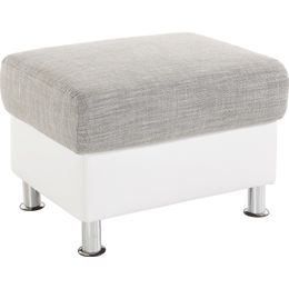 Hocker Trendmanufaktur, wei&szlig; (wei&szlig;, cappuccino), B:67cm H:46cm T:53cm, 100% Polyester, Hocker, Hocker, wahlweise mit komfortablem Federkern, frei im Raum stellbar