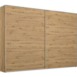 Schwebetürenschrank Rauch "Kleiderschrank Garderobe TOPSELLER AURELIO mit 3 Ausstattungsvarianten", braun (eiche artisan), B:261cm H:210cm T:59cm, Holzwerkstoff, Schränke, 3 verschiedene Ausstattungsvarianten Griffe aus Metall MADE IN GERMANY