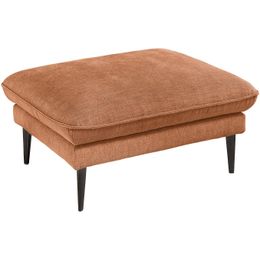 Hocker "Lena", braun (longlife easy siena), B:92cm H:44cm T:70cm, 100% Polyester, Gallery M BRANDED BY MUSTERRING, Hocker, passend zum Ecksofa Lena, Metallfuß in zwei Höhen, B 92 x T 70 cm