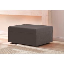 Hocker Home Affaire "Pur", braun, B:74cm H:41cm T:74cm, 100% Polyester Melrose;Luxus-Microfaser Nubuk (100% Polyester);Struktur (100% Polyester), Hocker, Polsterhocker, passend zur Serie "Pur"