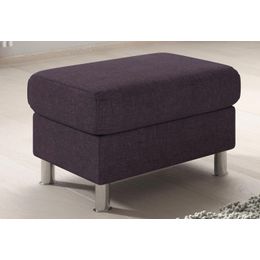 Hocker Trendmanufaktur "Rondo II zeitlos und bequem", braun (rosybraun), B:67cm H:46cm T:53cm, 100% Polyester, Hocker, Polsterhocker, wahlweise mit komfortablem Federkern, frei im Raum stellbar