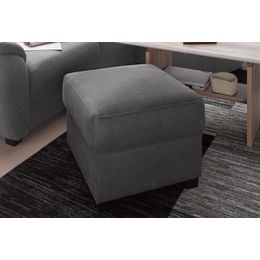 Sit & More Polsterhocker SIT & MORE "Pandora", grau (anthrazit), B:58cm H:45cm T:58cm, Luxus-Microfaser ALTARA NUBUCK (100% Polyester);Luxus-Microfaser (100% Polyester);Luxus-Microfaser (100% Polyester), Hocker, Polsterhocker