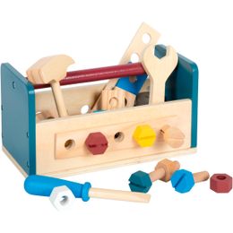 Spielwerkzeugkoffer Small Foot "Werkzeugkasten/Werkbank Workshop", bunt, Spielwerkzeug, KinderB:31cm H:12cm L:25cm, aus Holz, B:31cm H:12cm L:25cm