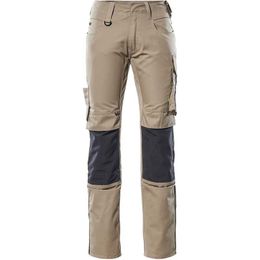 Mascot - Arbeitshose mannheim 12679-442 leichte Bundhose mit Cordura Knietaschen, Farbe: Hellkhaki/Schwarz - 5509, Größe: 56