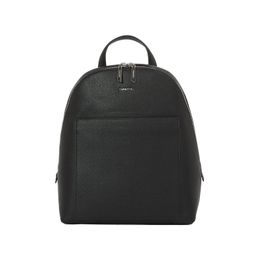 Cityrucksack Calvin Klein "CK MUST DOME BACKPACK_CAVIAR", Gr. B/H/T: 25cm x 30cm x 13cm, schwarz, Lederimitat, klassisch, Rucksäcke, Freizeitrucksack Damen in klassischem Look