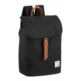 Cityrucksack Kangaroos, Gr. B/H/T: 23cm x 38cm x 13cm, schwarz, Kunstfaser, casual, Rucksäcke Cityrucksack, in schlichter Optik