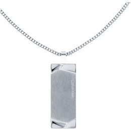 Kette mit Anhänger Calvin Klein "MAGNIFY, 35100011", silber (edelstahlfarben), Halsketten, Herren, Edelstahl, L: 61cm B: 2mm, B:2mm