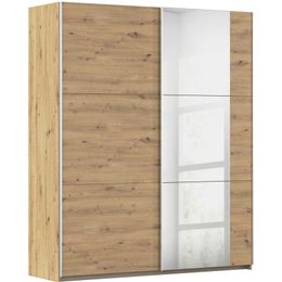 Schwebetürenschrank Rauch "Kleiderschrank Garderobe TOPSELLER AURELIO mit 3 Ausstattungsvarianten", braun (eiche artisan), B:175cm H:210cm T:59cm, Holzwerkstoff, Schränke, 3 verschiedene Ausstattungsvarianten Griffe aus Metall MADE IN GERMANY