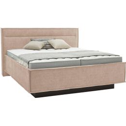 Polsterbett Musterring "JustB SC 100", beige (helbeige, helbeige, anthrazit), B:200cm H:115cm L:215cm, Polyester 53%, Polyacryl 40%, Viskose 7%, Betten, inklusive Matratze und Lattenrost, verschiedene Härtegrade und Farben