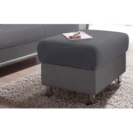 Hocker Trendmanufaktur, grau (grau, dunkelgrau), B:67cm H:46cm T:53cm, 100% Polyester, Hocker, Hocker, wahlweise mit komfortablem Federkern, frei im Raum stellbar