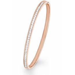 Armreif s.Oliver "2018536", rosa (roségoldfarben, weiß), Armbänder, Damen, Edelstahl, mit Kristall