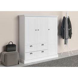 Wäscheschrank Home Affaire "Motala", weiß, B:122cm H:130cm T:35cm, Spanplatte, Schränke, mit 2 große Schubladen, Breite 122 cm, Höhe 130 cm