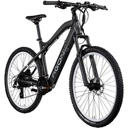 E-Bike agon "Alpha" Gr. 48, grau (dunkelgrau), E-Bikes, 48cm, 27,5 Zoll (69,85cm), Pedelec, Elektrofahrrad für Damen u. Herren, MTB