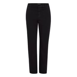 Chinohose Pulz Jeans "Chinohose PZCLARA Pant Skinny Leg", Damen, Gr. 34, N-Gr, schwarz (schwarz beauty), Web, Obermaterial: 65% Baumwolle CO. 32% Polyester PES. 3% Elasthan EL., Basic, skinny fit normal, Hosen