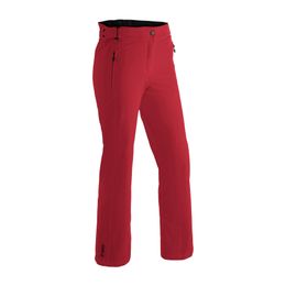 Skihose Maier Sports "Vroni slim 2.0", Damen, Gr. 19, Kurzgrößen, rot, 100% Polyester, Hosen, Damen Schneehose, wind- und wasserdicht, 2 RV-Taschen, Slim Fit