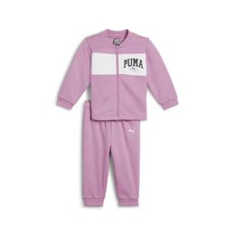 Trainingsanzug Puma "MINICATS SQUAD JOGGER FL INF" Gr. 104, rosa (mauved out), Kinder, Fleece, Obermaterial: 68% Baumwolle, 32% Polyester, geblümt, Sportanzüge