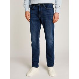 Straight-Jeans Tommy Hilfiger "CORE DENTON" Gr. 31, Länge 34, blau (dunkelblau), Herren, Denim/Jeans, Obermaterial: 94% Baumwolle, 4% Elastomultiester, 2% Elasthan, Jeans