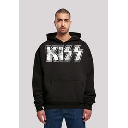 Kapuzenpullover F4NT4STIC "Kiss Rock Band Vintage Logo" Gr. L, schwarz, Herren, Obermaterial: 100% Baumwolle, Pullover, Premium Qualität, Musik, By Rock Off