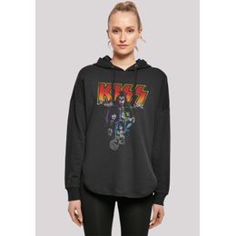 Sweatshirt F4NT4STIC "Kiss Rock Music Band Neon Band" Gr. L, schwarz, Damen, Obermaterial: 100% Baumwolle, Sweatshirts, Premium Qualität, Band, Logo