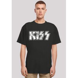 T-Shirt F4NT4STIC "Kiss Rock Band Vintage Logo" Gr. 4XL, schwarz, Herren, Obermaterial: 100% Baumwolle, Shirts, Premium Qualität, Musik, By Rock Off