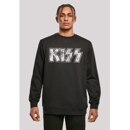 Sweatshirt F4NT4STIC "Kiss Rock Band Vintage Logo" Gr. L, schwarz, Herren, Obermaterial: 50% Baumwolle, 50% Polyester, Sweatshirts, Premium Qualität, Musik, By Rock Off