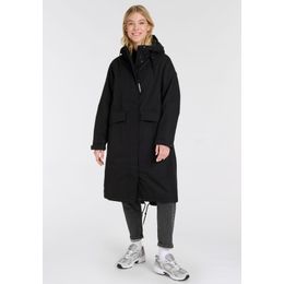 Funktionsparka Icepeak "AALES", Damen, Gr. 42, schwarz, Web, Obermaterial: 100% Polyester. Futter: 100% Polyester. Wattierung: 100% Polyester, Basic, regular fit ca. Mitte Oberschenkel, Jacken, mit Kapuze